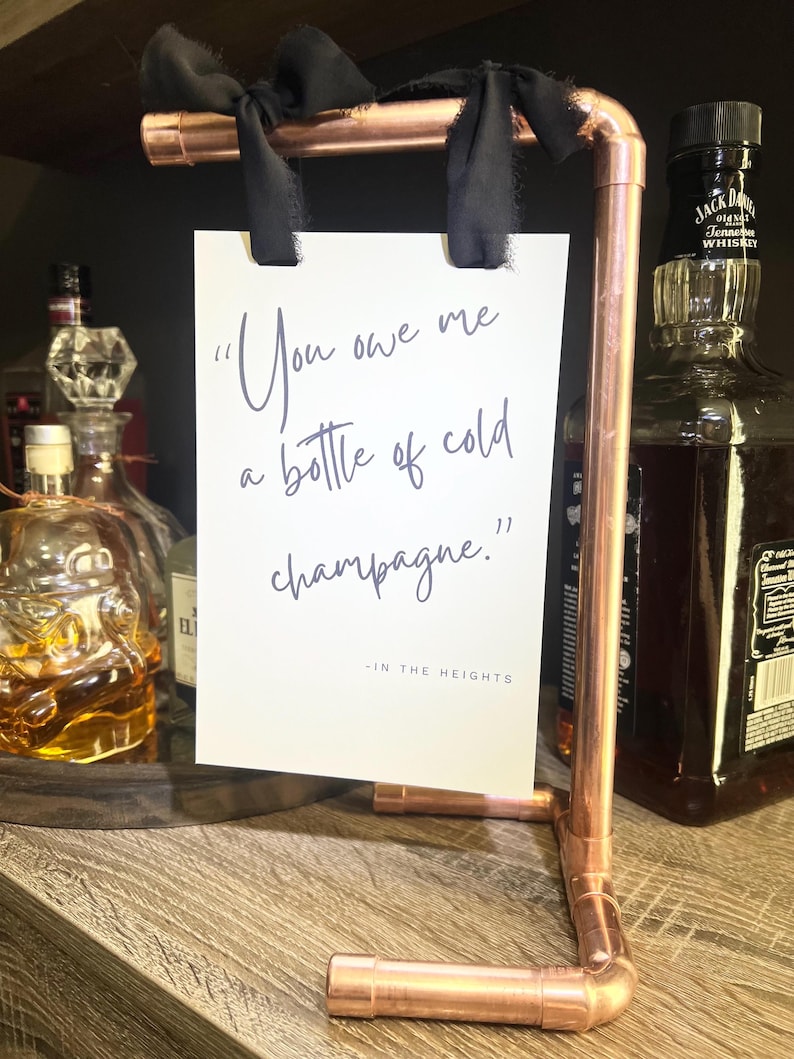 Copper Table Number Stand: Wedding & Event Signage - Etsy