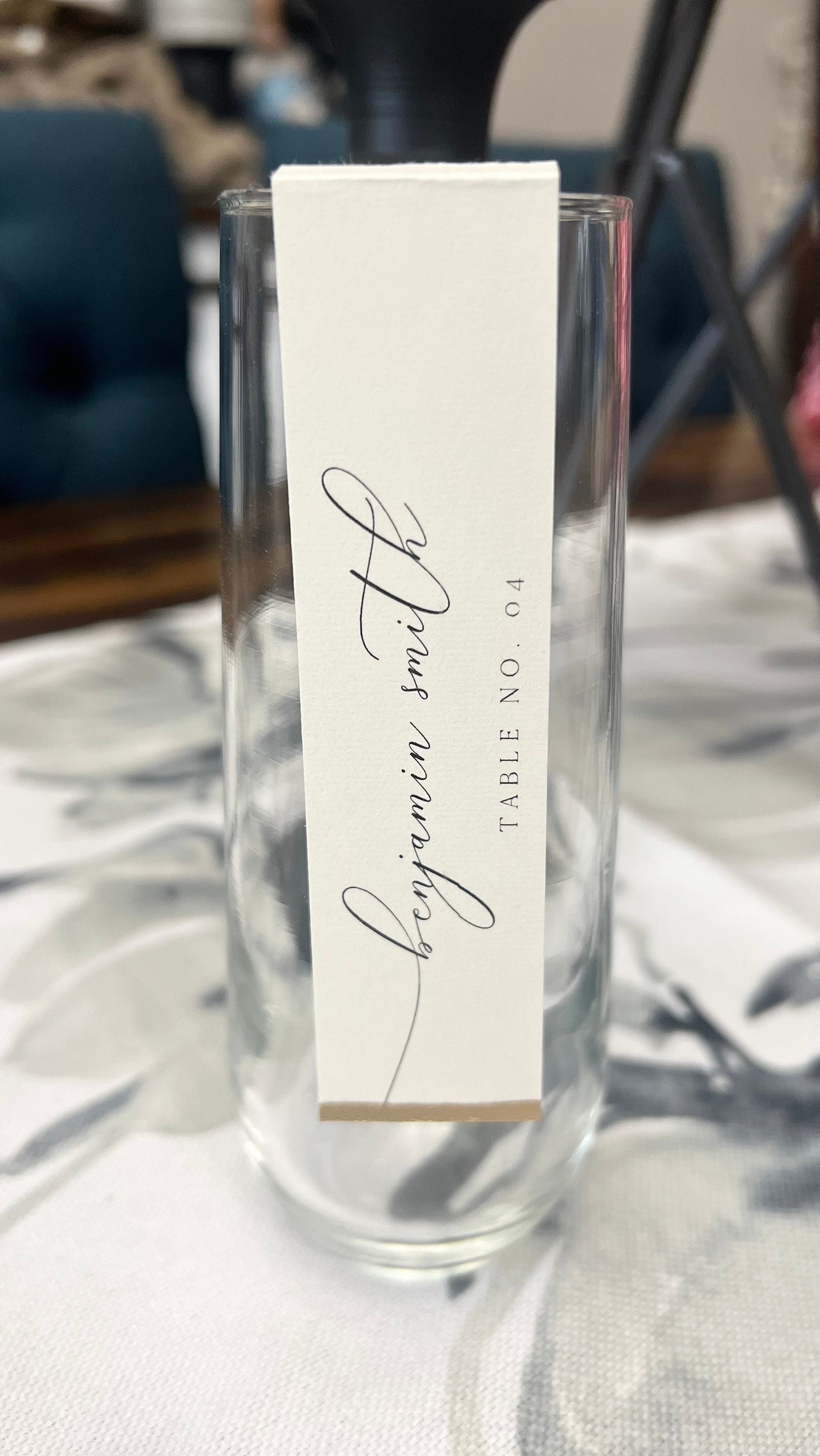 Sip and Be Seated Wine/champagne Glass Name Tag, Elegant Personalized ...