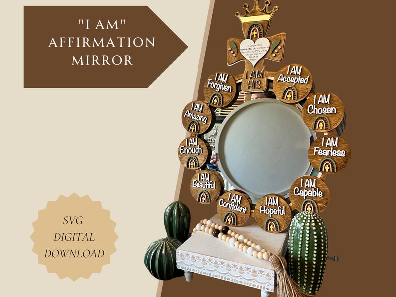 I Am Affirmation Mirror - Etsy