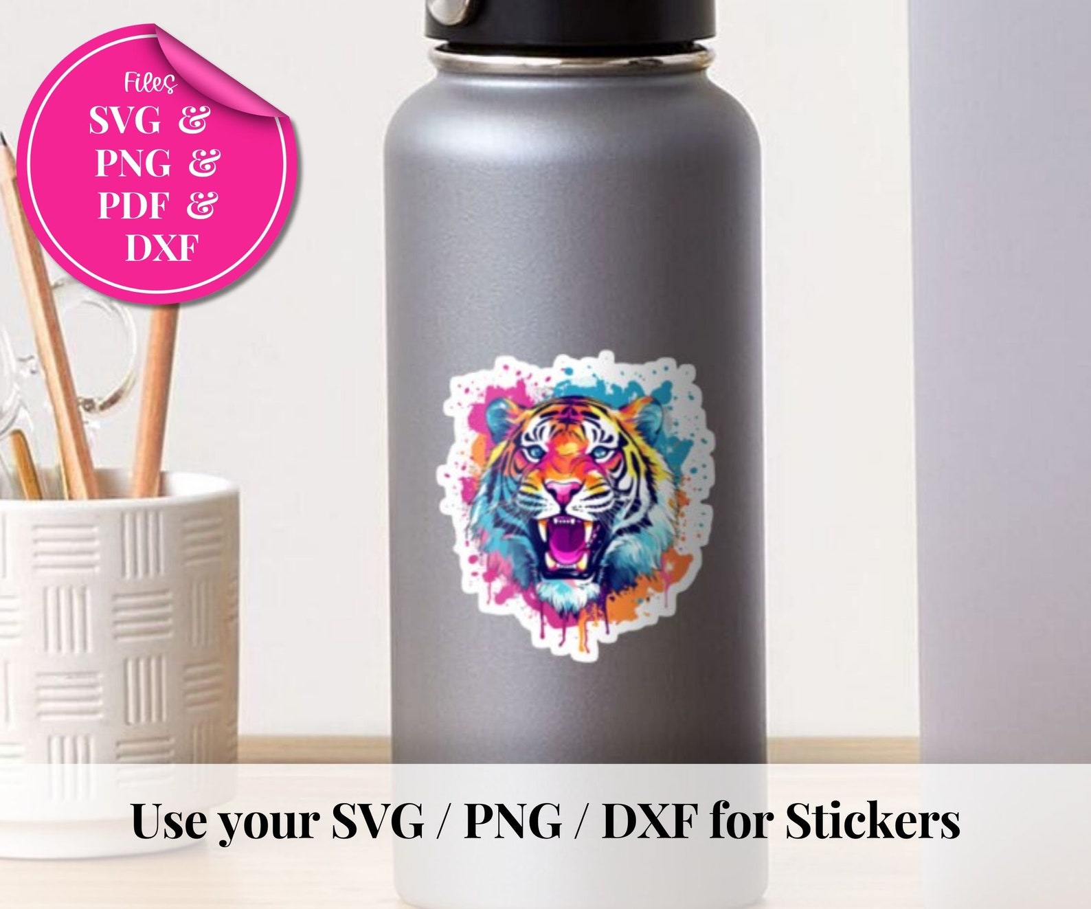 SVG Graffiti Tiger Clipart PNG Pdf Dxf Tiger SVG for - Etsy Australia
