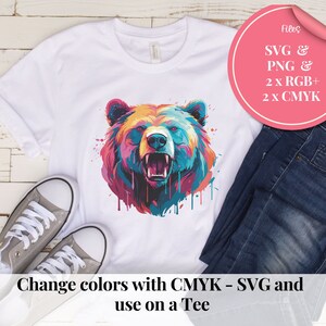 SVG Bear Clipart PNG, Bear SVG for Sublimation Svg, Stickers. Bear Head ...