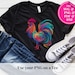 SVG Chicken Rooster Clip Art, Dxf PNG PDF, Colorful Year of the Rooster ...