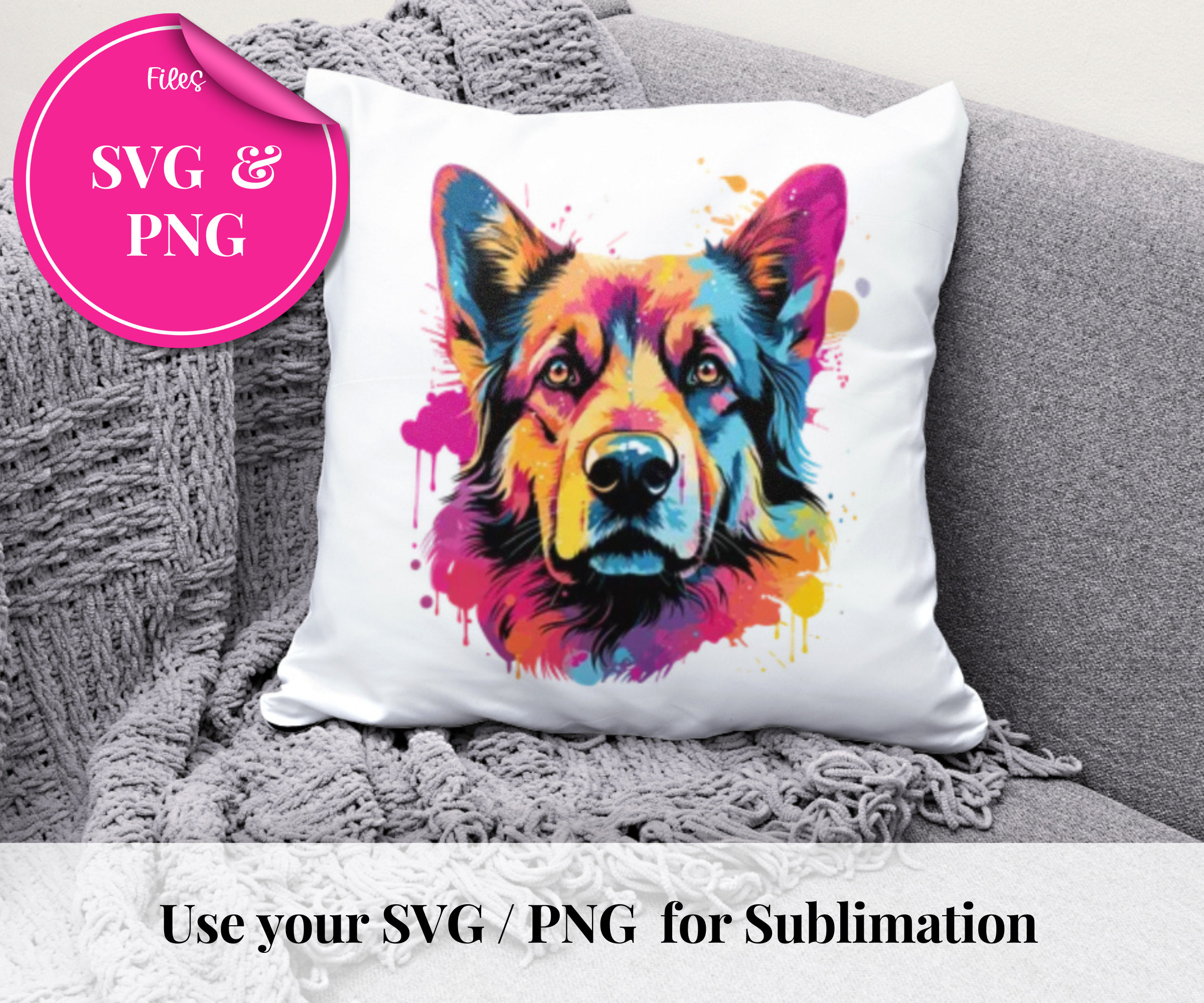 SVG German Shepherd Clipart PNG Alsatian SVG for Sublimation - Etsy