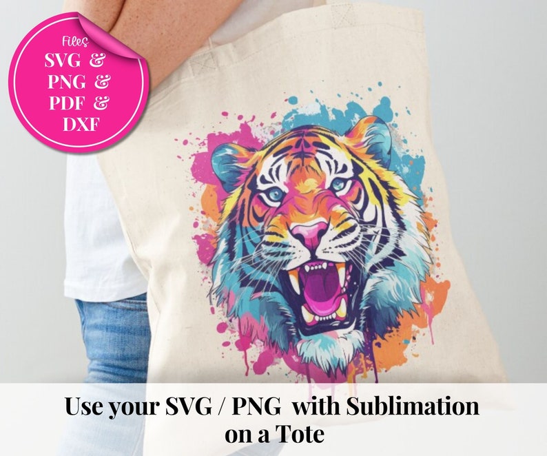 SVG Graffiti Tiger Clipart PNG Pdf Dxf Tiger SVG for - Etsy