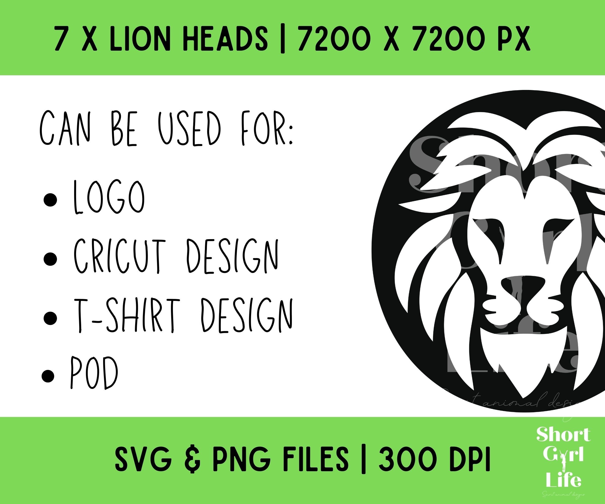 Lion SVG Bundle Lion Clipart PNG Lion SVG for Stickers Tshirts Lion ...