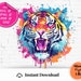 SVG Graffiti Tiger Clipart PNG Pdf Dxf Tiger SVG for - Etsy Australia