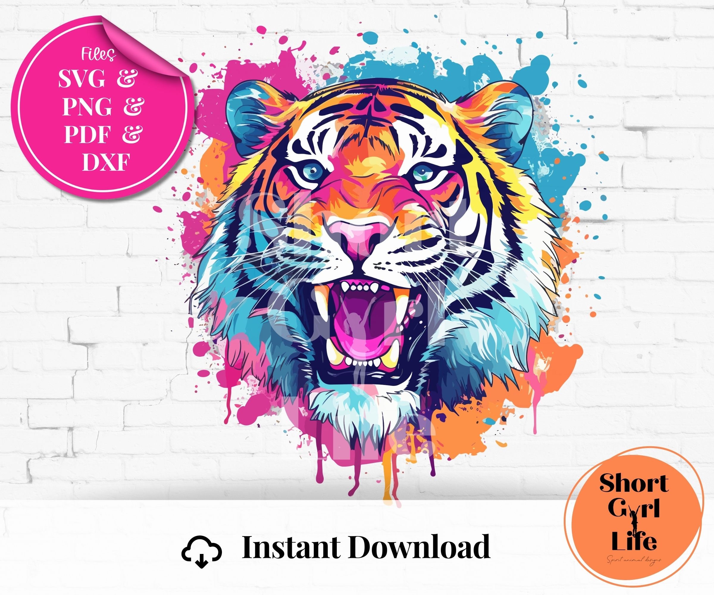 SVG Graffiti Tiger Clipart PNG Pdf Dxf Tiger SVG for - Etsy Australia