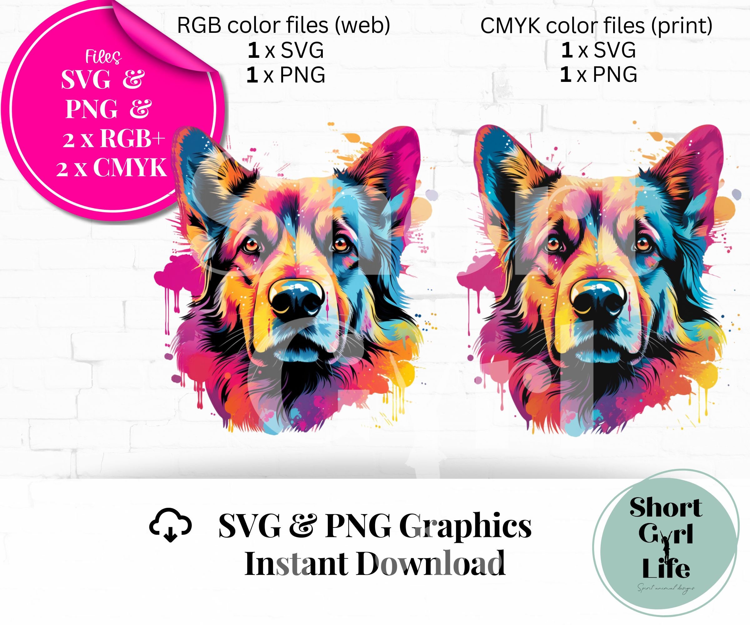 SVG German Shepherd Clipart PNG, Alsatian SVG for Sublimation Svg ...