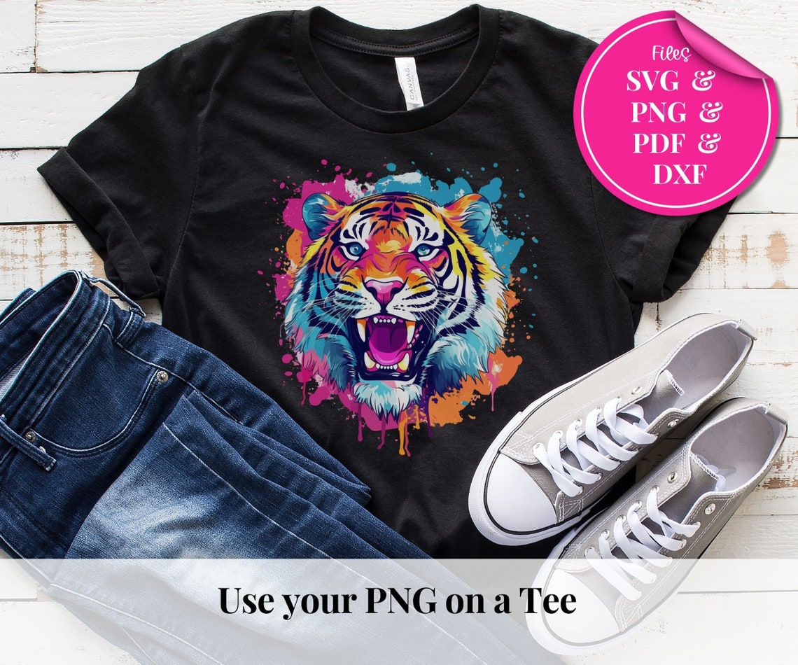 SVG Graffiti Tiger Clipart PNG Pdf Dxf Tiger SVG for - Etsy Australia