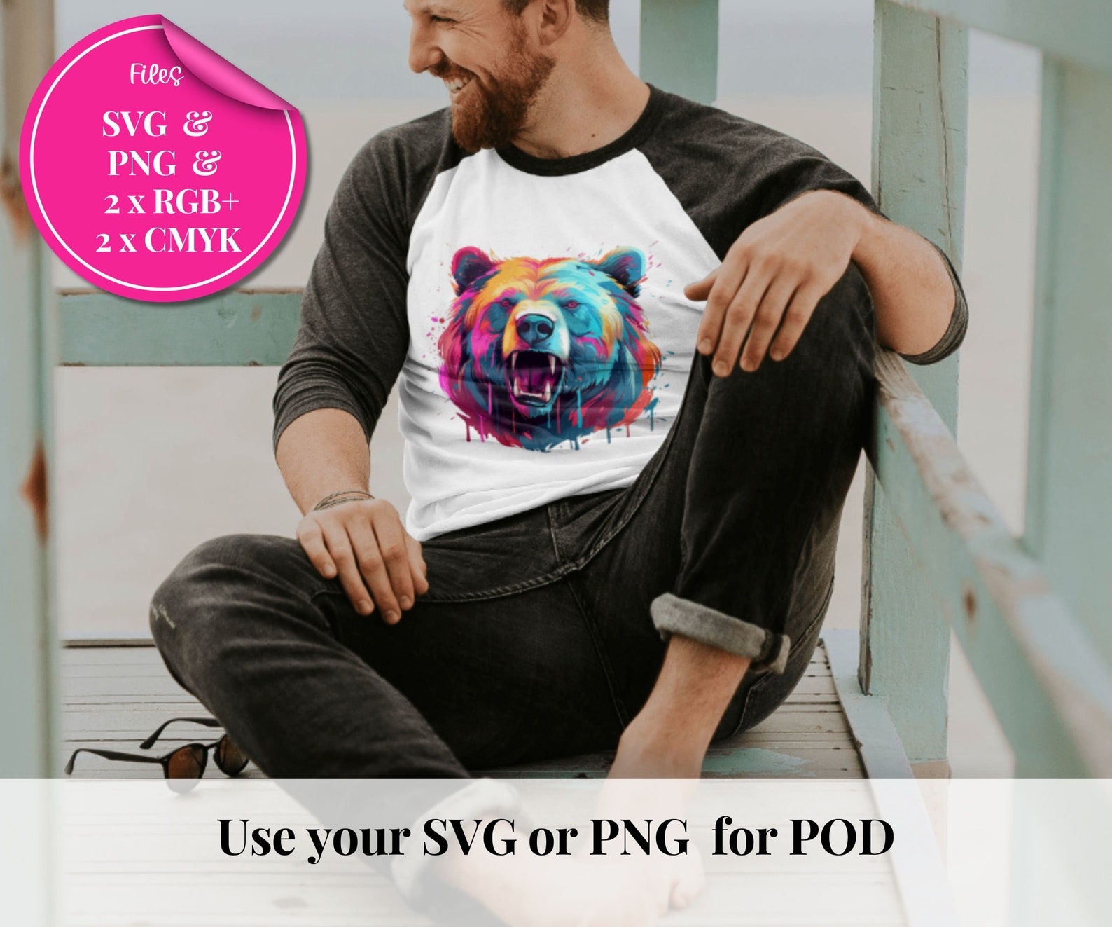 SVG Bear Clipart PNG, Bear SVG for Sublimation Svg, Stickers. Bear Head ...