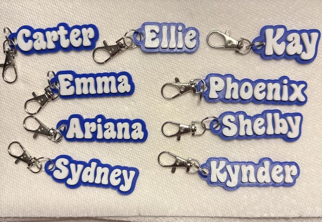 Custom Keychain Multiple Fonts Hard Plastic Personalized Key Chain ...
