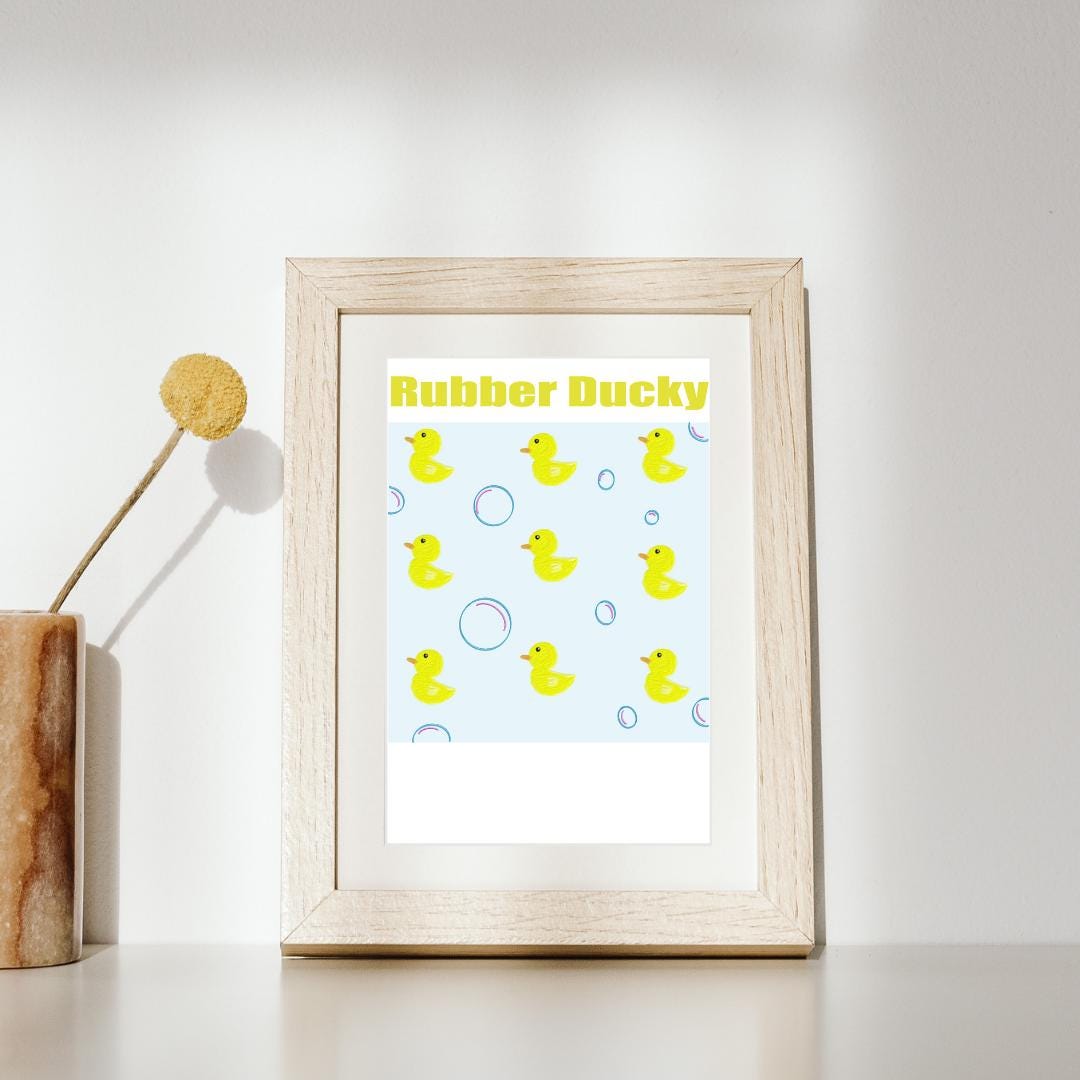 Rubber Ducky Artwork | Baby Nursery | DIY Baby Frame | Room Decor ...