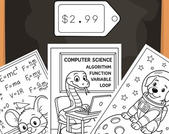 STEM Coloring Pages for Kids – 5 Page Printable PDF Bundle – Science ...