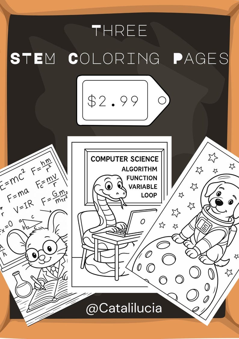 STEM Coloring Pages for Kids | Science, Math & Engineering Printables ...