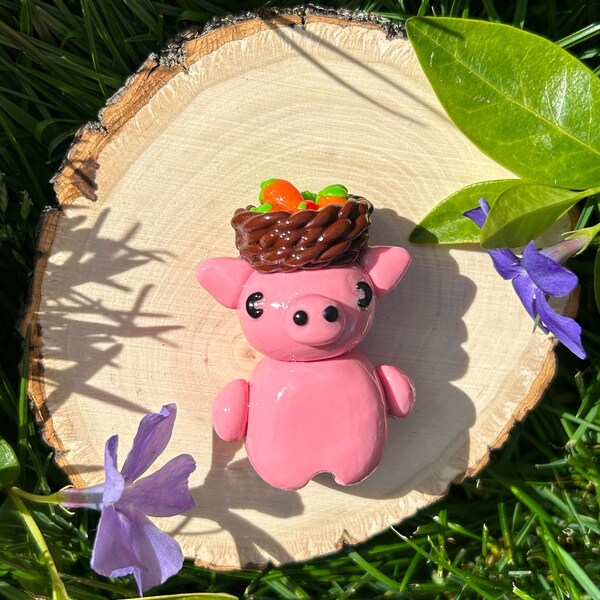 Polymer Clay Pig - Etsy