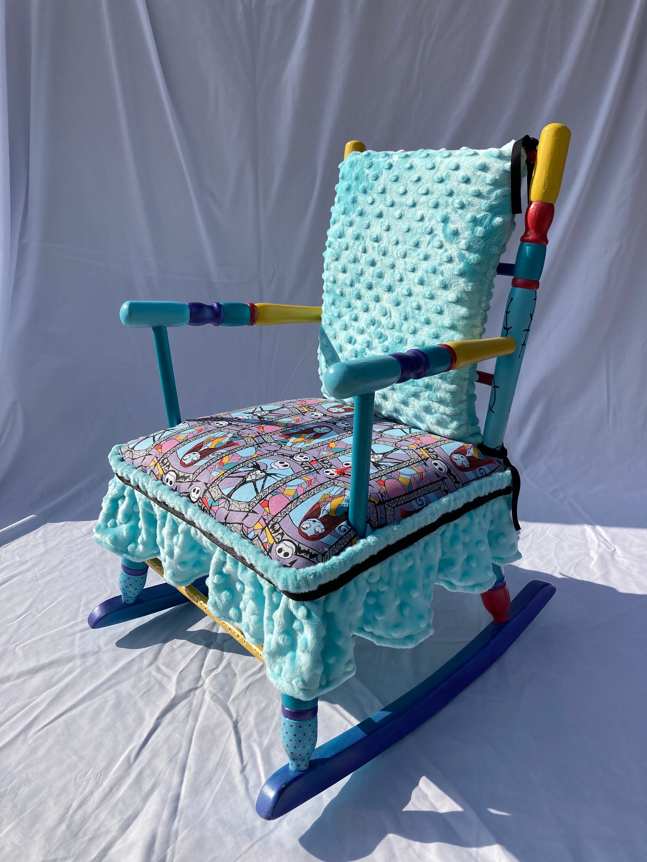 Vintage Upcycled Nightmare Before Christmas Toddler Rocking Chair - Etsy