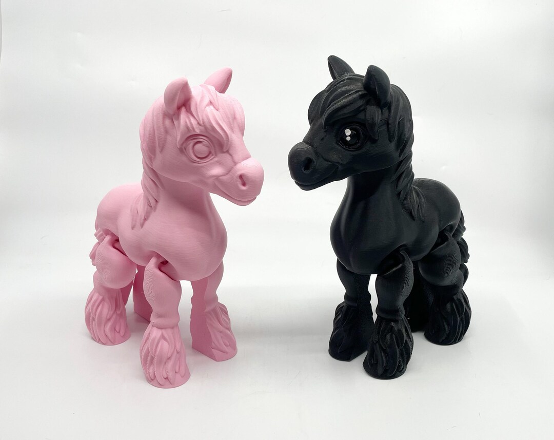 Clydesdale Horse Articulated Fidget Toy 3D Printed Toonz Factory ...