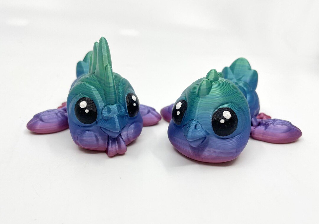 Rooster or Chick Flexi Articulated Bird Fidget Toy 3D Printed ...