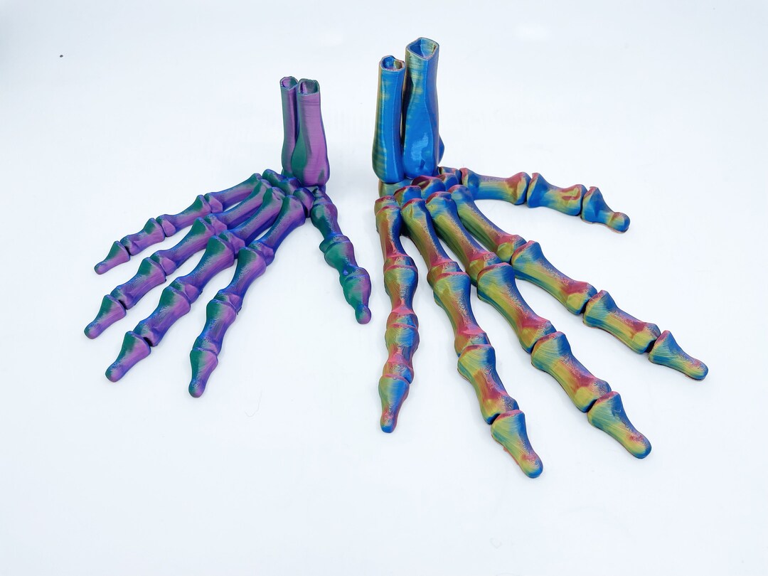 Skeleton Hand Flexi Two Sizes Available Articulated Fidget Toy 3D ...