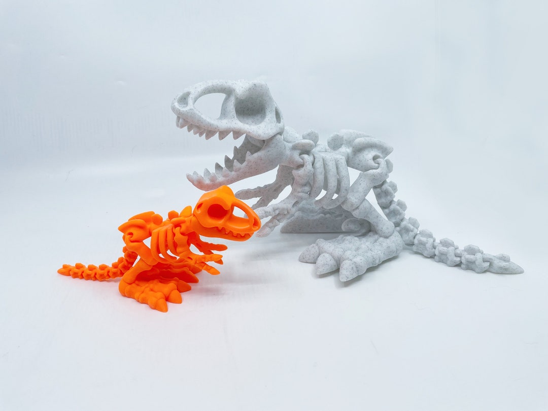 Skeleton T-rex Two Sizes Available Articulated Fidget Toy 3D - Etsy