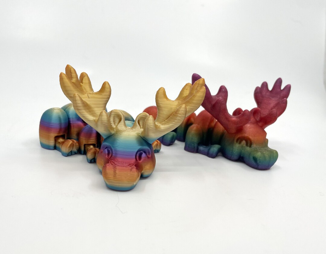 Moose Flexi Articulated Fidget Toy 3D Printed Mcgybeer 3D Authorized ...
