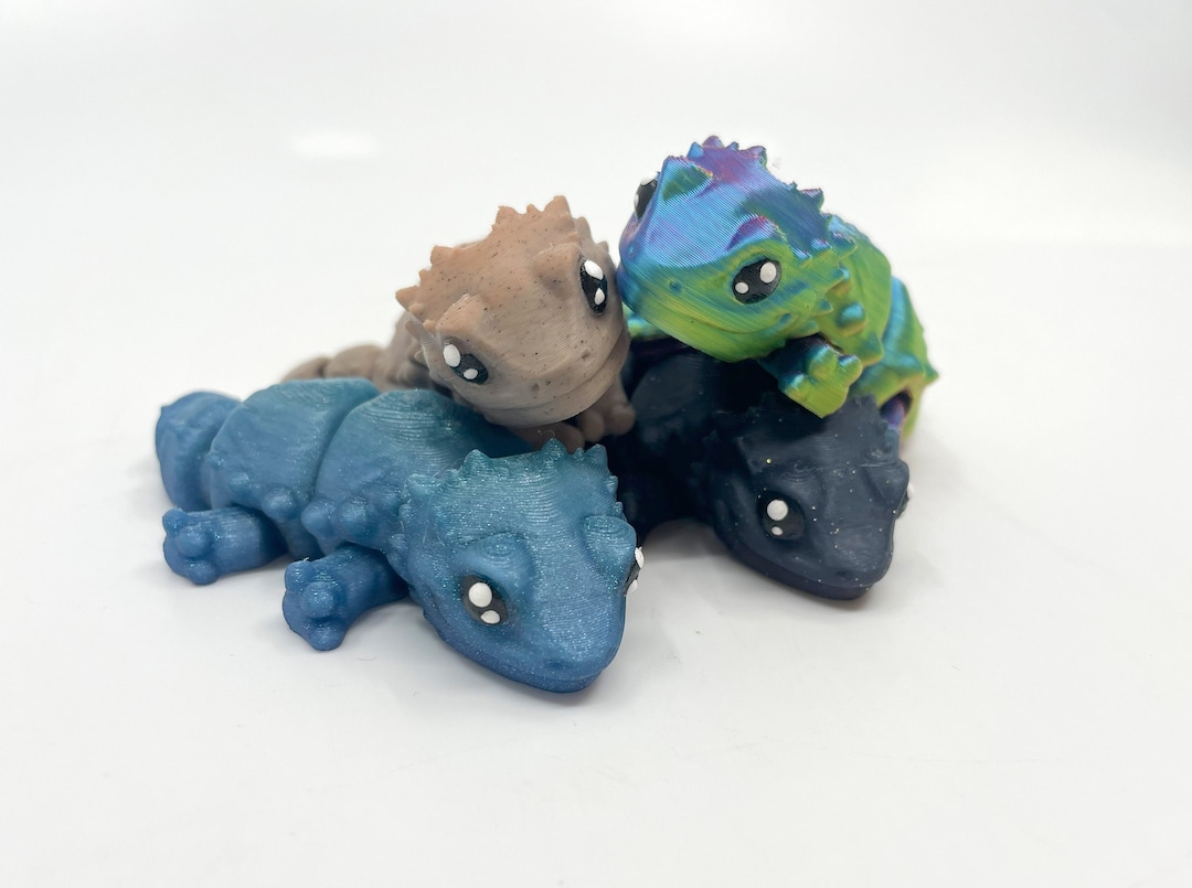 Mini Bearded Dragon Mmmini Beardie Articulated Fidget Toy 3D Printed ...