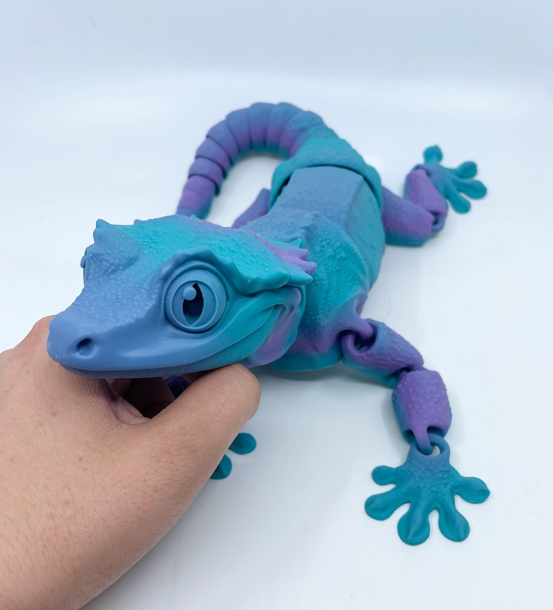 Crested Gecko TWO Sizes Articulated Gecko Lizard Fidget Toy 3D Printed ...