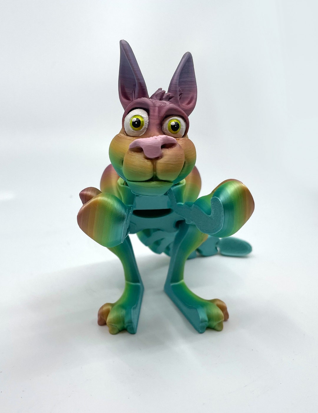 Boxing Kangaroo Flexi Articulated Fidget Toy 3D Printed Flexi Factory ...