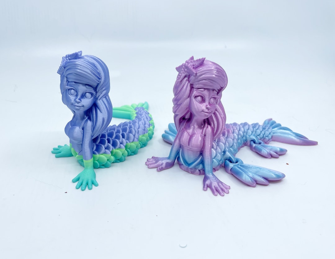 Mermaid, New Style Articulated Fidget Toy 3D Printed Printverse 3D ...