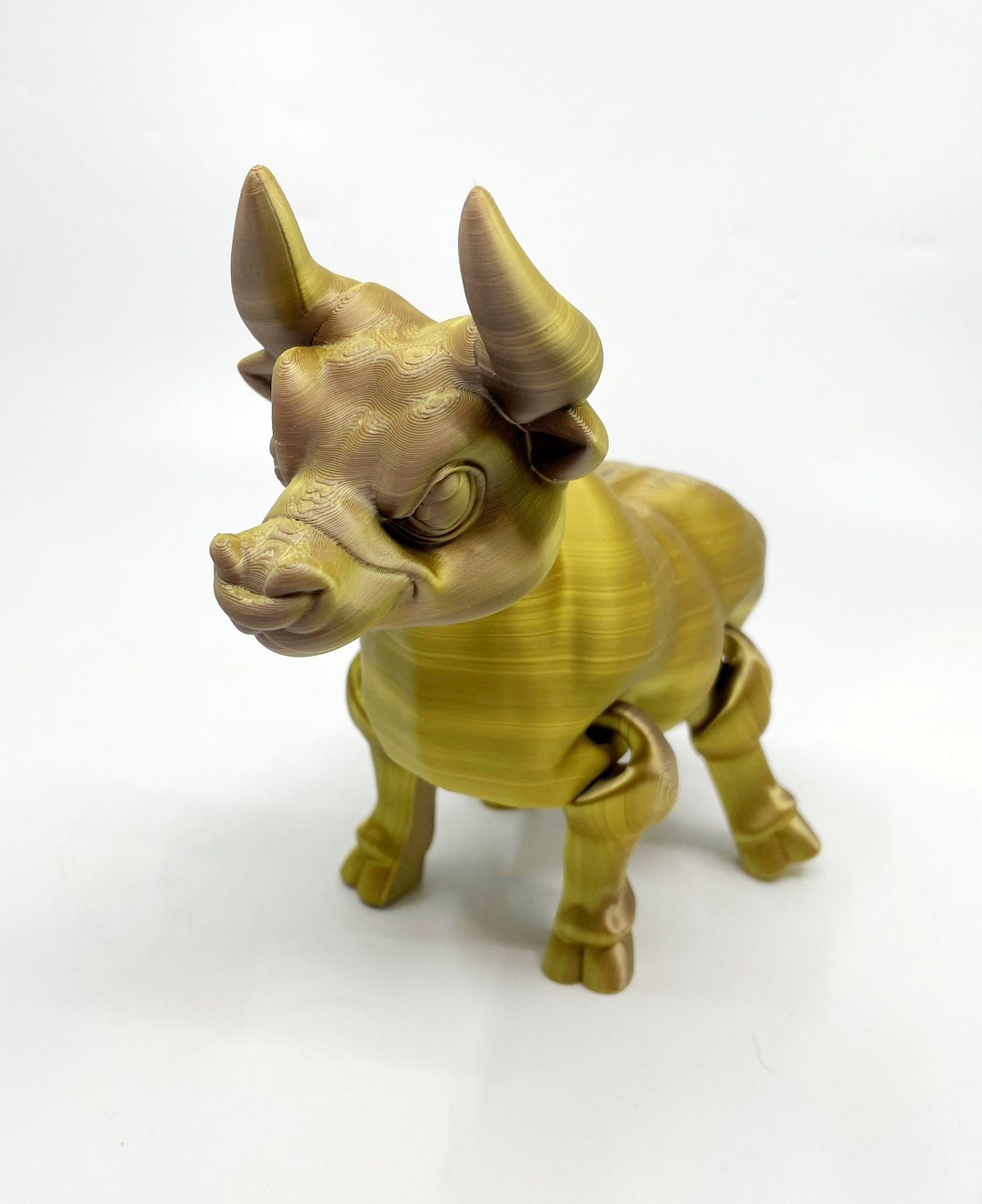 Bull Flexi Articulated Fidget Toy 3D Printed Toonz Factory Authorized ...