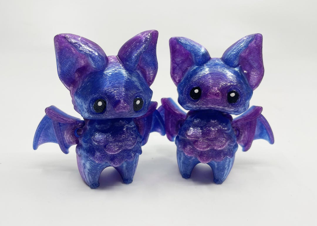 Bat Pixie Flexi Articulated Fidget Toy 3D Printed Layers in Green ...