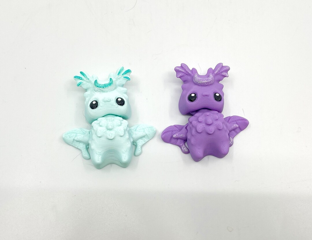 Moth Pixie Flexi Articulated Fidget Toy 3D Printed Layers in Green ...