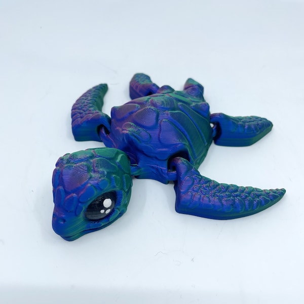 3d Printed Articulated Fidget Toy Turtle - Etsy