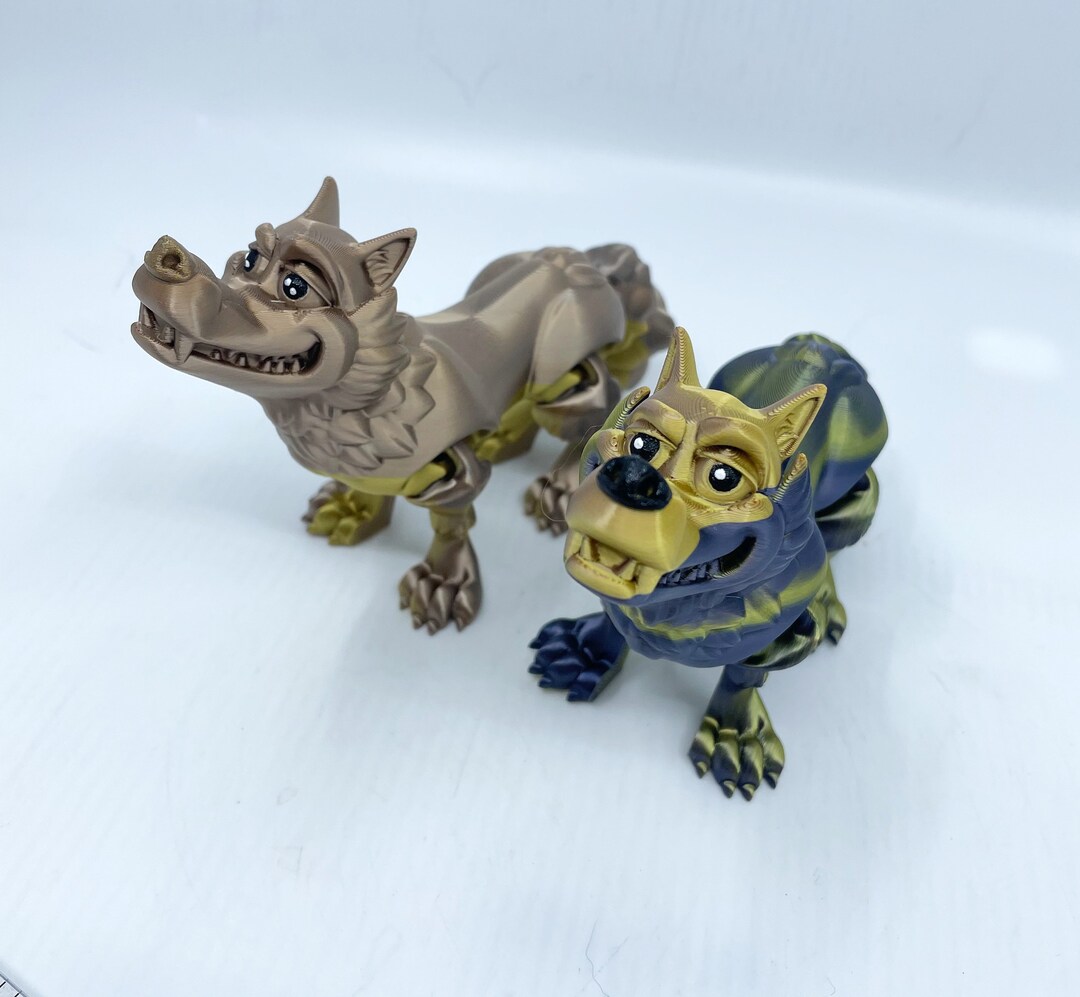 Wolf Flexi Articulated Fidget Toy 3D Printed Flexi Factory Authorized ...