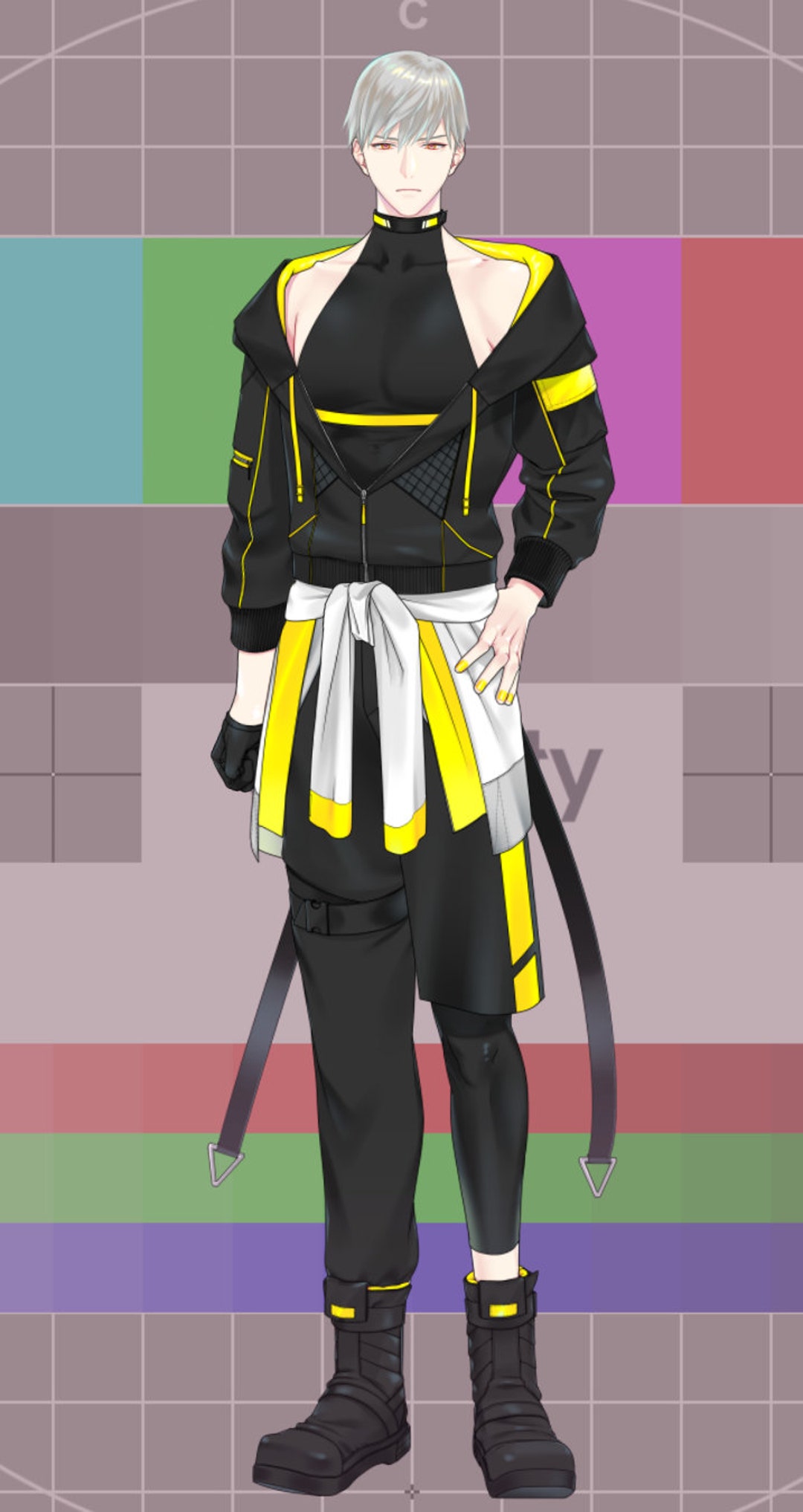 Live2d Vtuber Model for Commercial Use Cyberpunk Male Vtuber - Etsy Canada