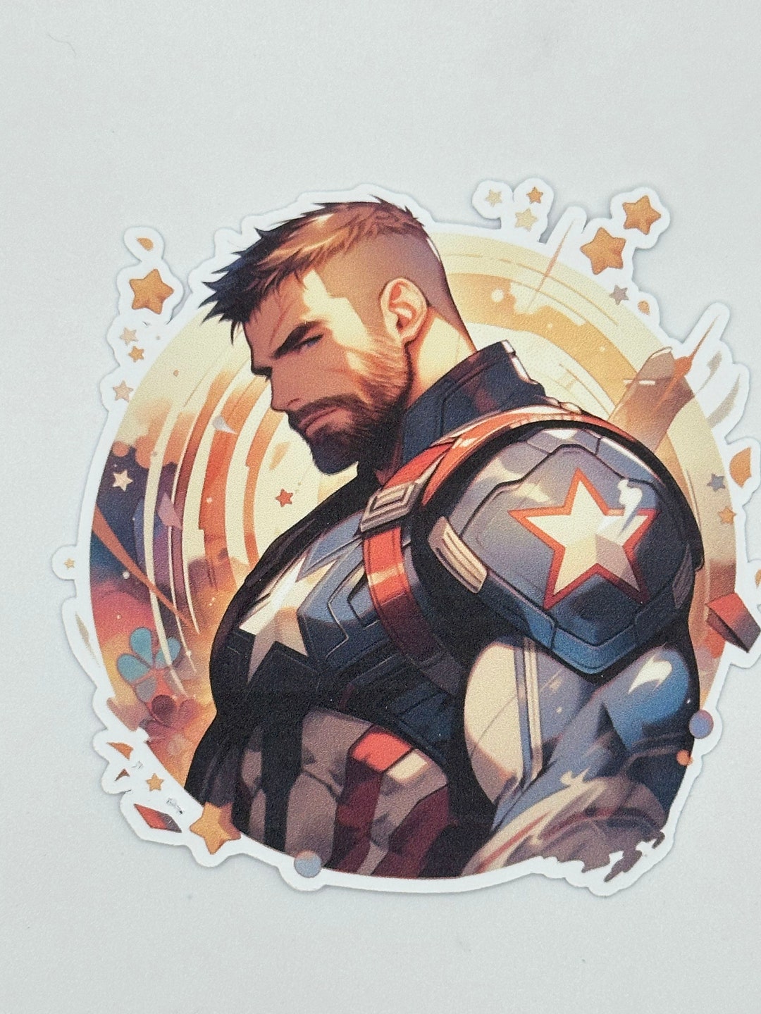 Marvel Avengers Captain America Sticker Fan Made Chris Evans - Etsy