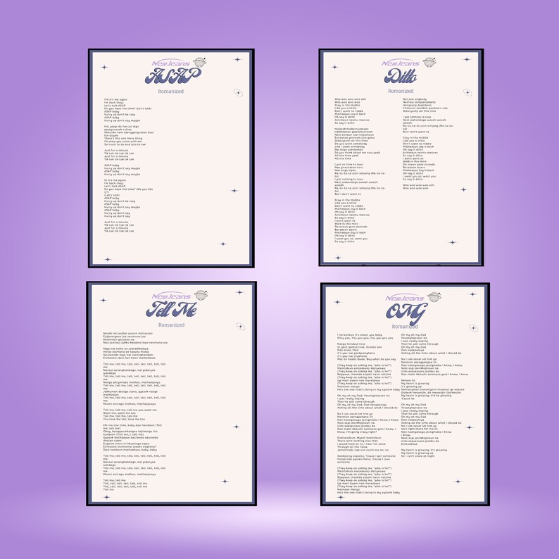 New Jeans Album Poster I New Jeans Lyrics Poster I Digital File ...