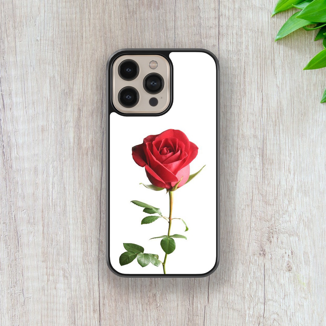 Flower Phone Case, Red Rose Phone Covers Fit for iPhone 14 Pro, 13, 12 ...