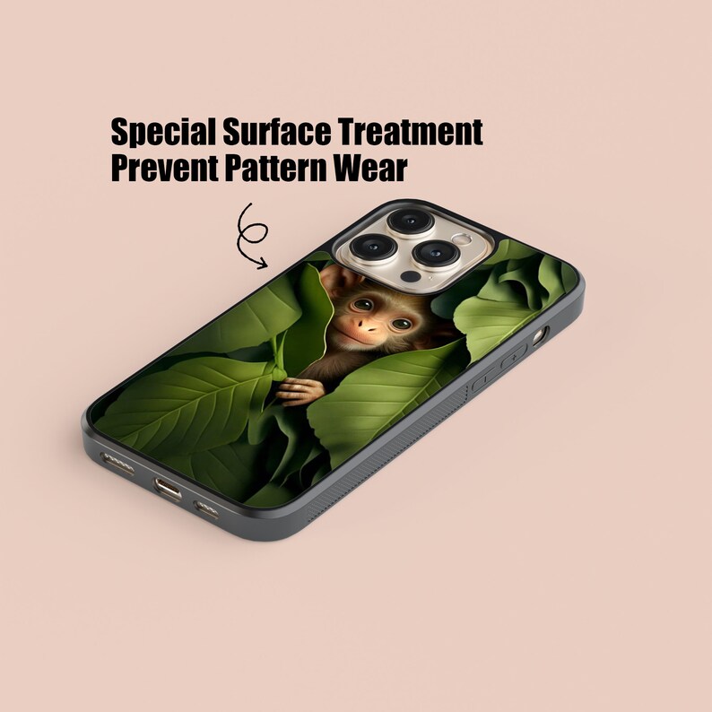 Kawaii Monkey iPhone & Samsung Phone Case, Funny Animal Art - Etsy