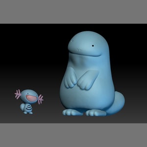 Quagsire the Water Fish Pokémon Zzzmonkieszzz Design! - 3D Printed ...
