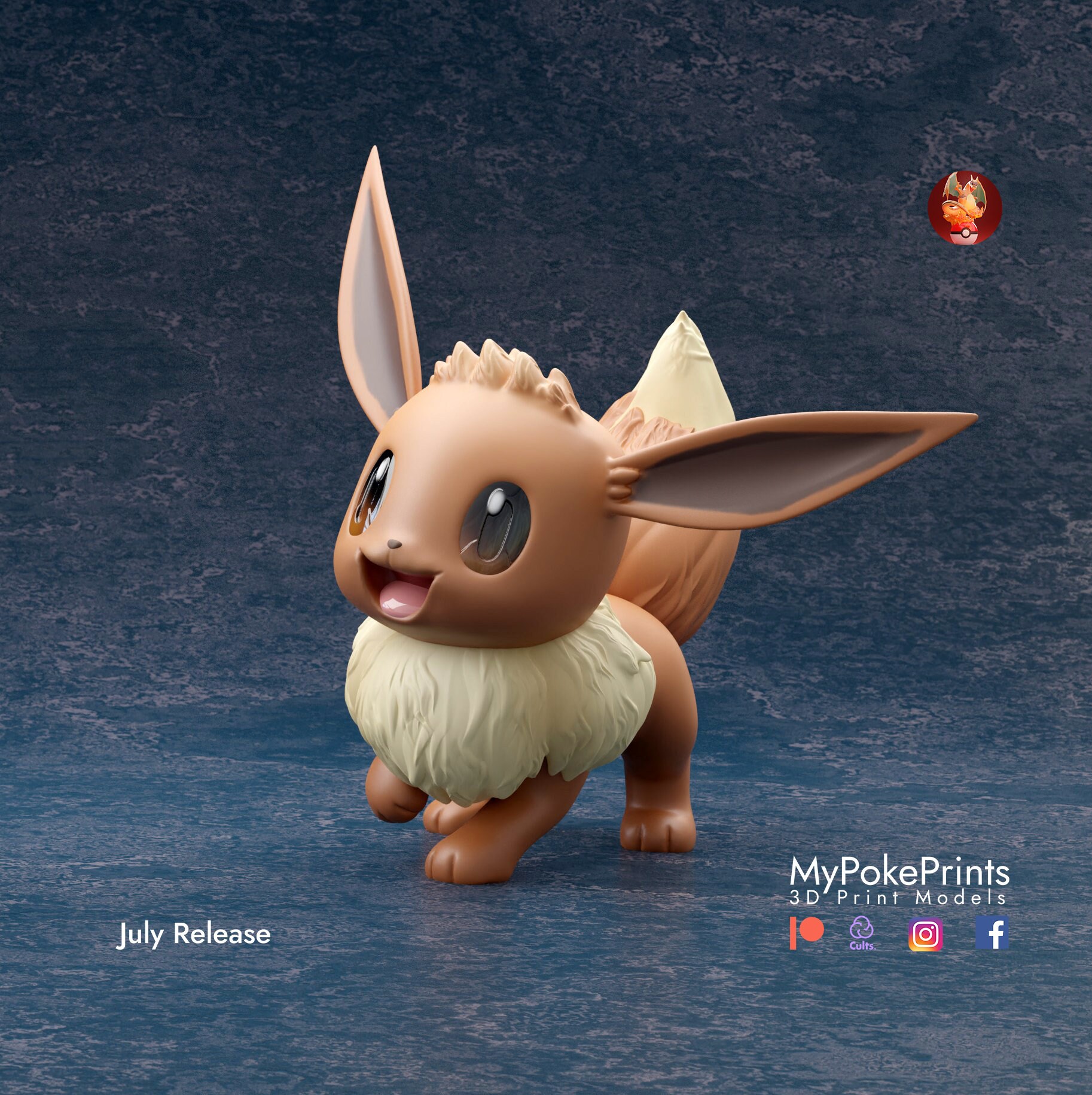Eevee the Evolution Pokémon 3D Printed Unpainted Figure - Etsy UK