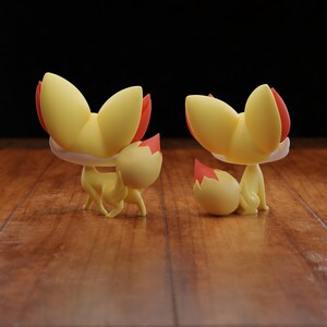 Fennekin the Fox Pokémon - 3D Printed Unpainted Figure - Etsy