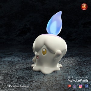 Litwick the Candle Pokémon - 3D Printed Unpainted Figure - Etsy