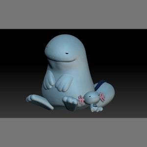 Quagsire the Water Fish Pokémon Zzzmonkieszzz Design! - 3D Printed ...