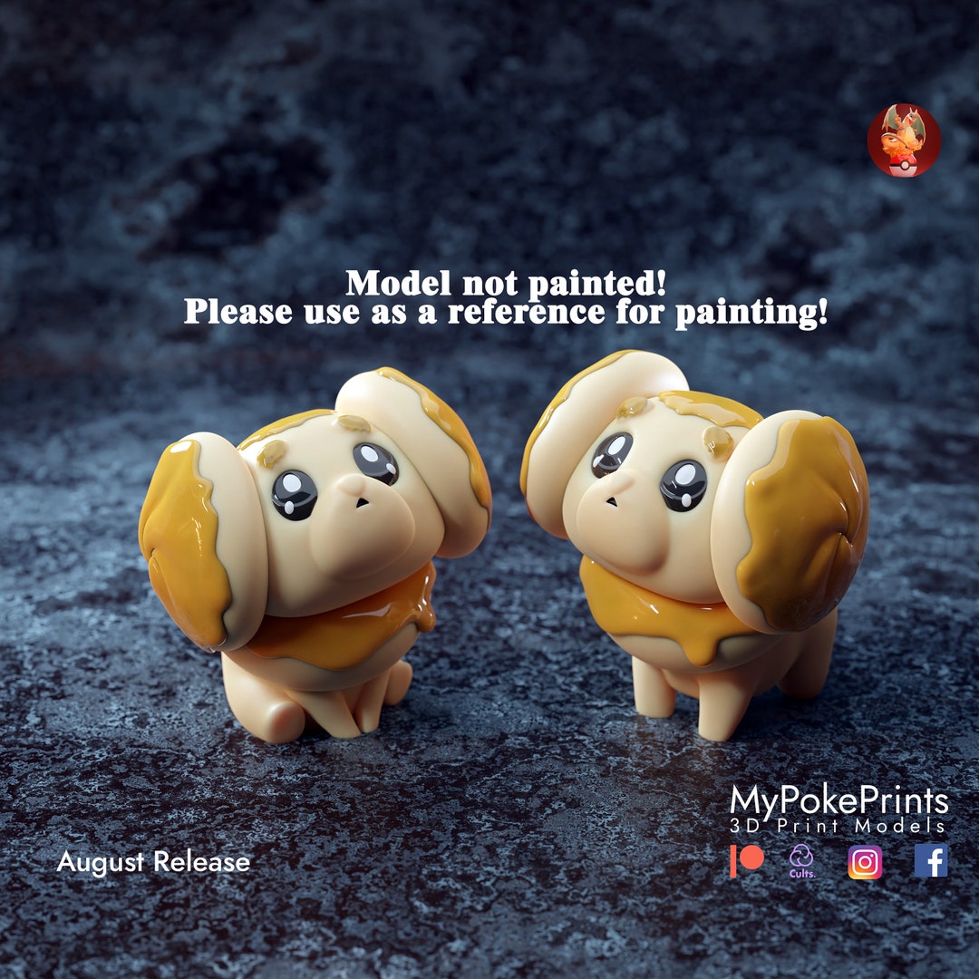 Fidough the Puppy Pokémon 3D Printed Unpainted Figure - Etsy