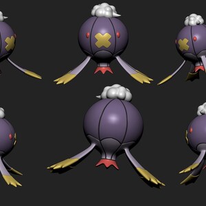 Drifblim the Blimp Pokémon 3D Printed Unpainted Figure - Etsy