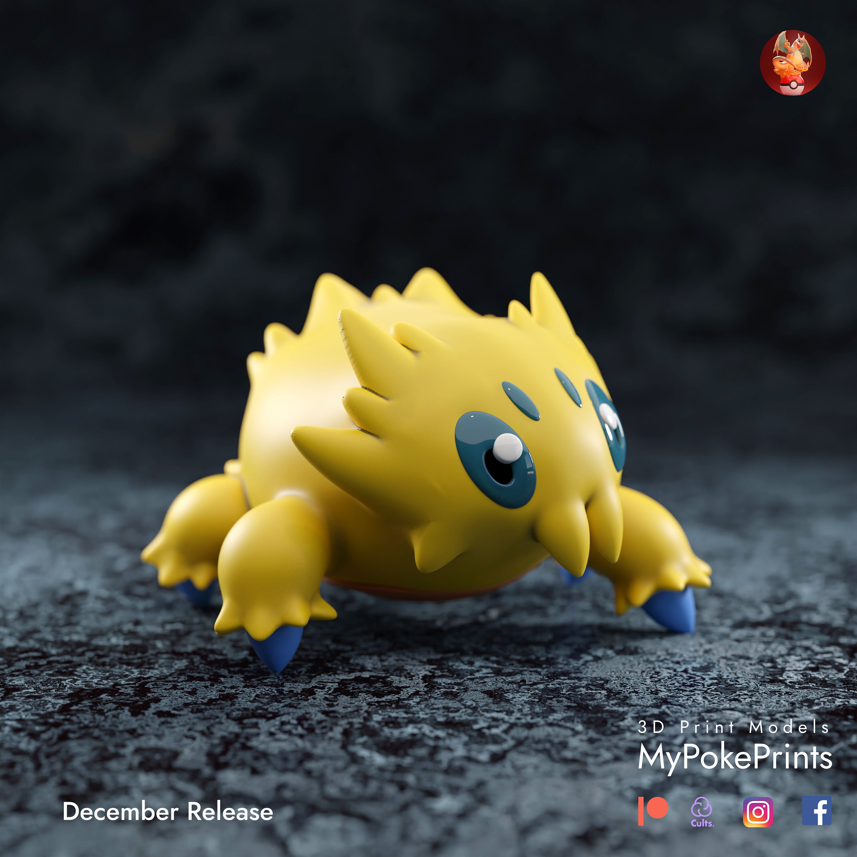 Joltik the Attaching Pokémon 3D Printed Unpainted Figure - Etsy