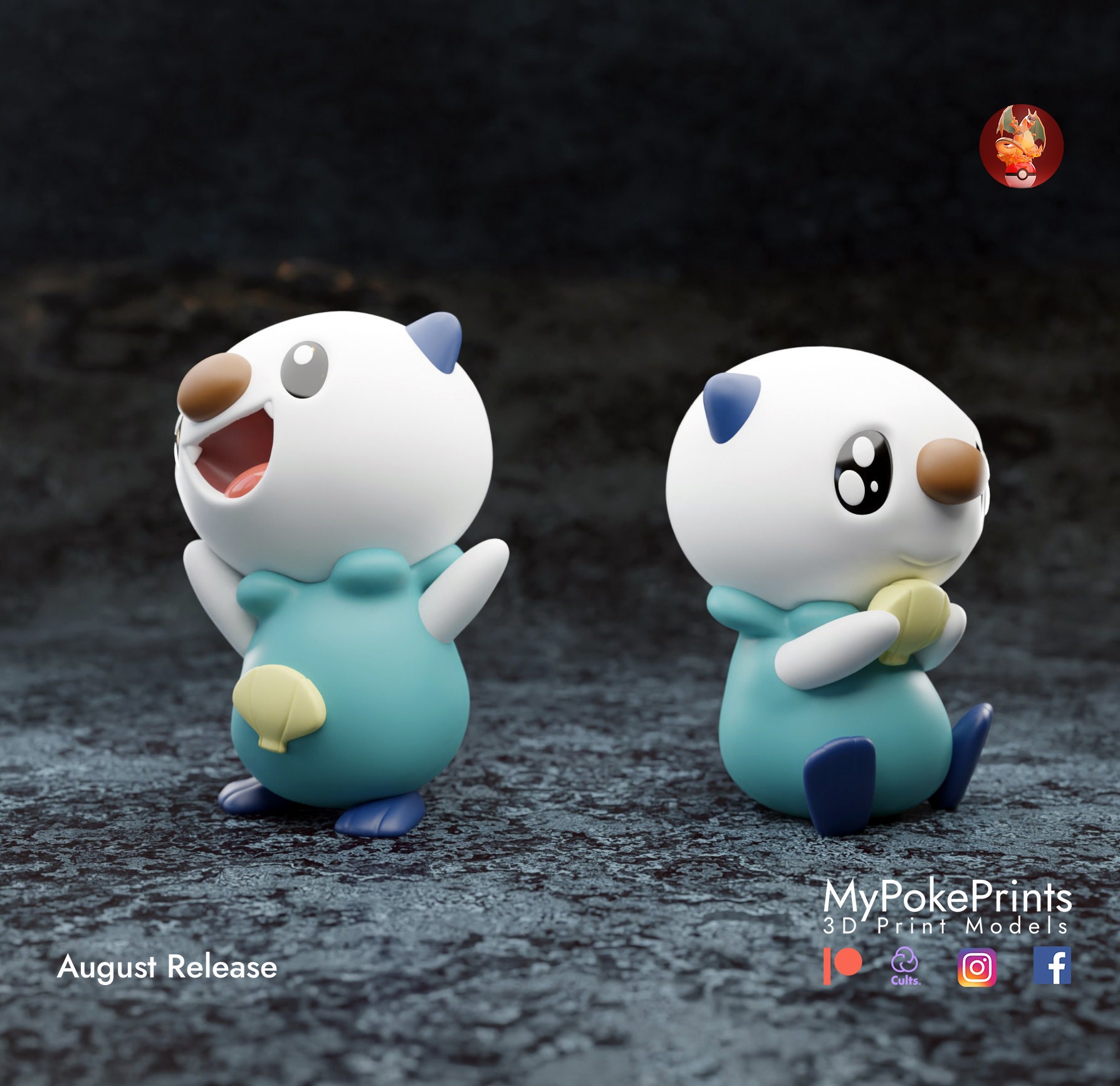 Oshawott the Sea Otter Pokémon - 3D Printed Unpainted Figure - Etsy