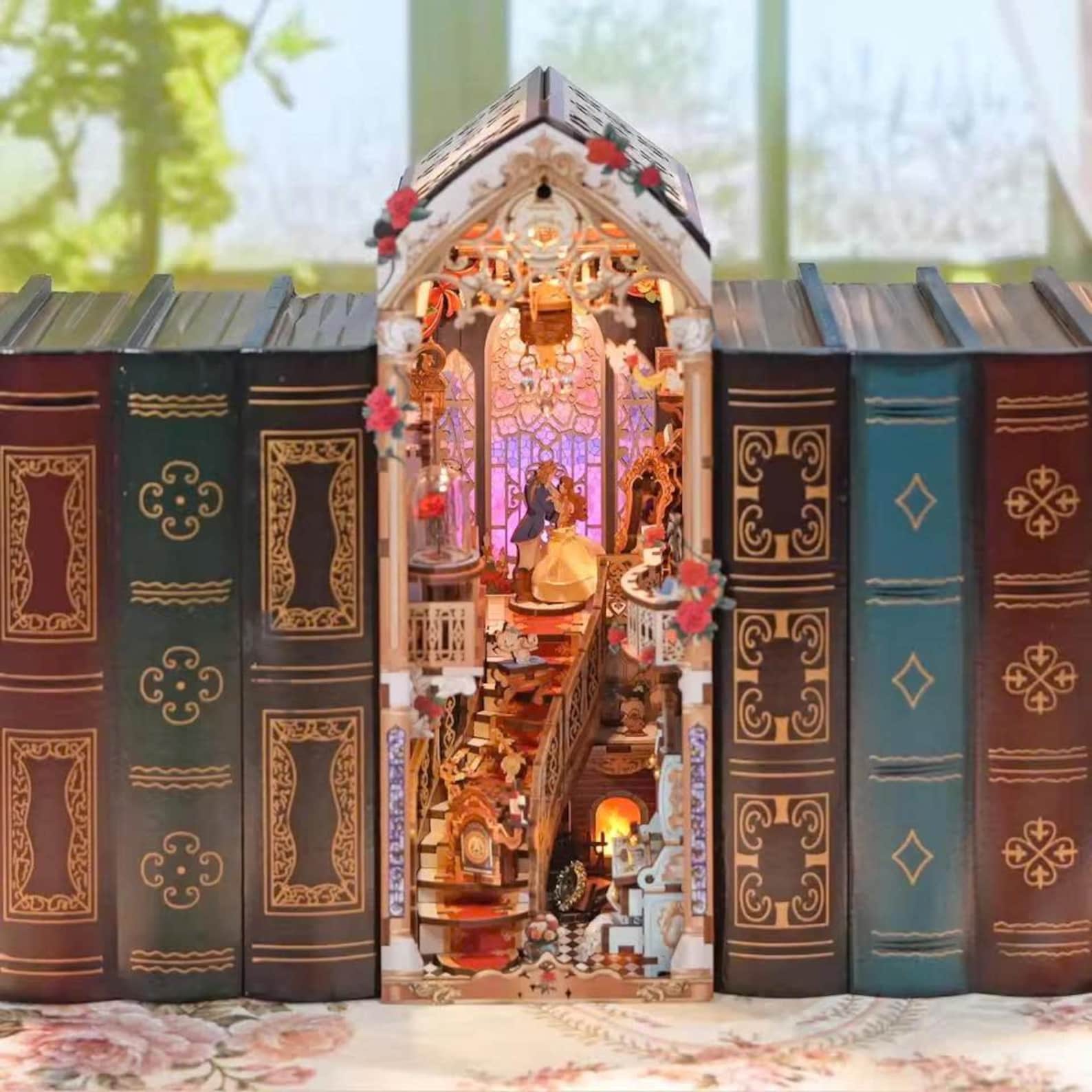 Beauty and the Beast Book Nook Kit: 3D Wooden Puzzle With Body Sensor ...