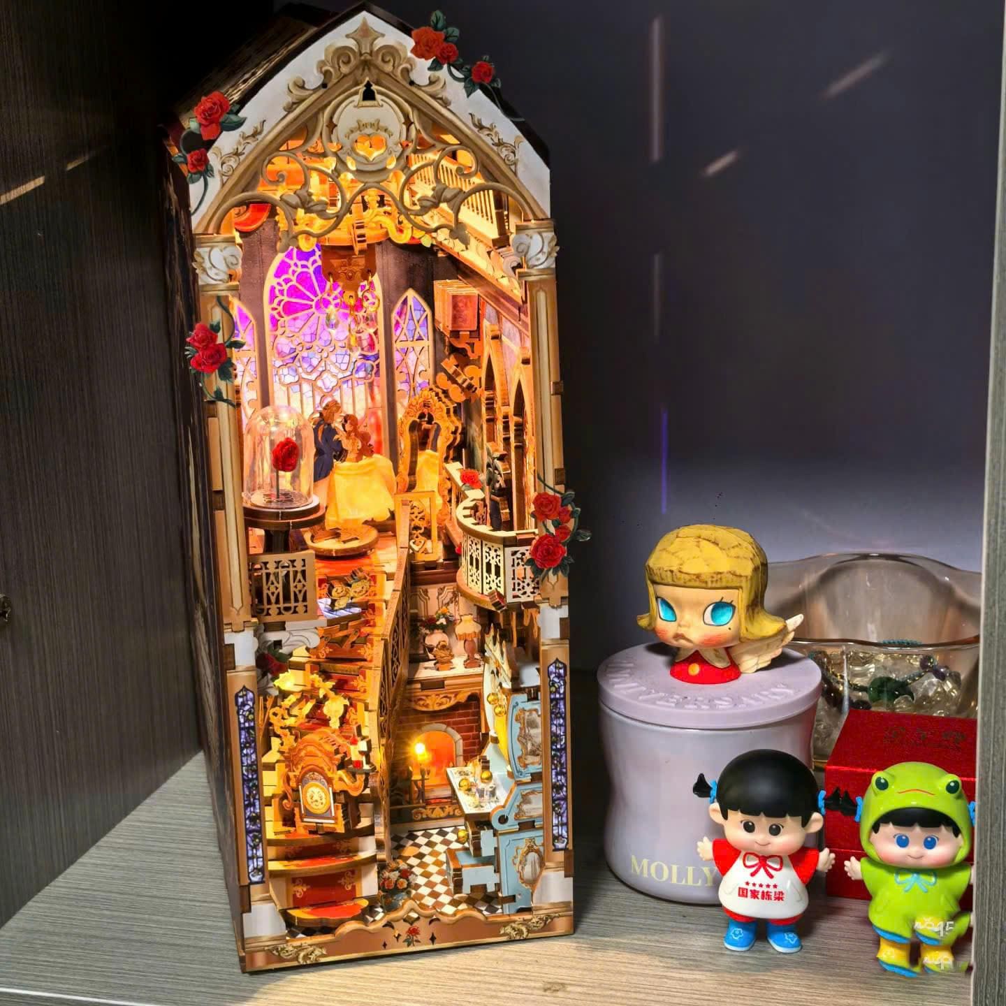 Beauty and Beast Book Nook Kit: Wooden Diorama With LED Music Cover - Etsy